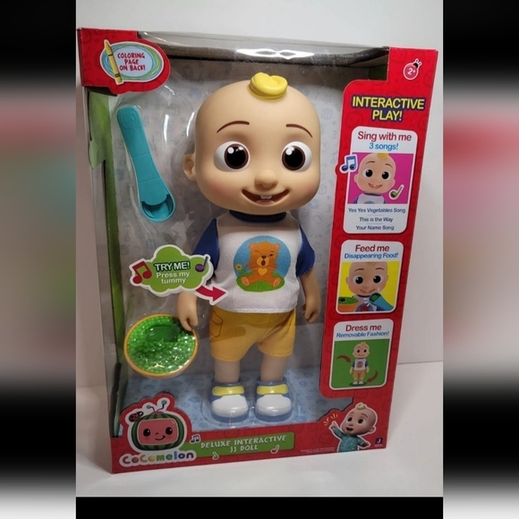 Jazwares | Toys | Cocomelon Official Deluxe Interactive Jj Doll With Sounds | Poshmark